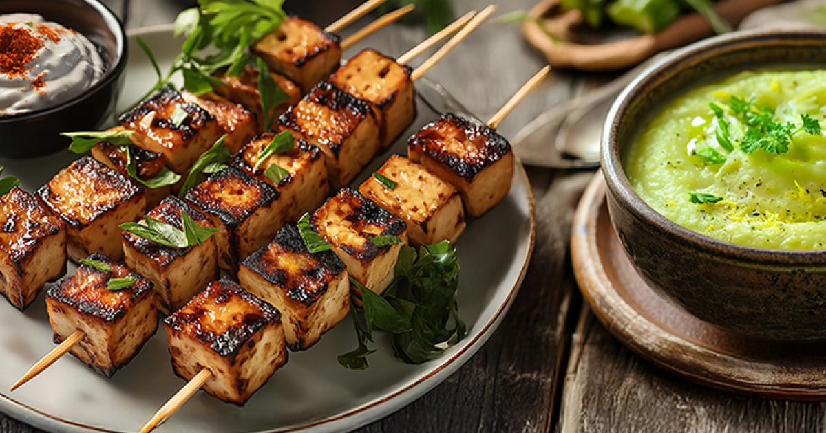 Brochettes de tofu parfumées | Fédération Française des Diabétiques